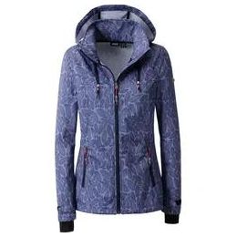 Softshelljacke DEPROC ACTIVE "SHELBY PEAK XV WOMEN", Damen, Gr. 36/38 (M), lila, 96% Polyester; 4% Elasthan, tailliert, gerader Abschluss mit Windstopper,mit verstellbarem Klettverschluss, Jacken Softshelljacke, mit abnehmbarer Kapuze