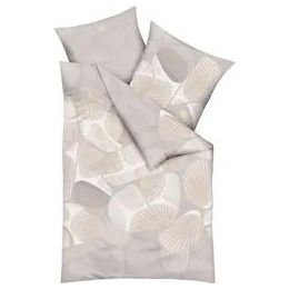 Bettw&auml;sche Kaeppel "Zen", grau (stein), B/L: 155cm x 220cm, 1 Stk., 1 Stk., Mako-Satin, B/L: 80cm x 80cm, 2 Stk., Mako-Satin, Obermaterial: 100% Baumwolle, Bettw&auml;sche, Bettw&auml;sche