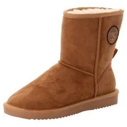 O`Neill Schlupfboots O'NEILL "BESIANA WOMEN HIGH", Damen, Gr. 37, braun (chestnut), Synthetik, Schuhe Schlupfboots, gef&uuml;tterte Winterboots, Snowboots, Winterschuhe