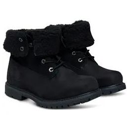 Winterboots Timberland "Timberland AUTHENTICMID WARM LINED WATERPROOF BOOT", Damen, Gr. 38,5, schwarz (schwarz, nubuck), Leder, Schuhe Winterboots, Snowboots, Winterstiefel, Winterschuhe, wasserdicht und gef&uuml;ttert