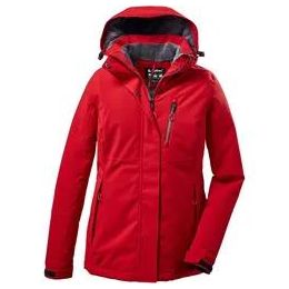 Outdoorjacke Killtec "KOW 170 KG WMN JCKT", Damen, Gr. 22, rot, Obermaterial: 100% Polyester;Futter: 100% Polyester;F&uuml;llung: 100% Polyester, Jacken Outdoorjacke, Damen Funktionsjacke: wasserdicht, atmungsaktiv, abnehmbare Kapuze