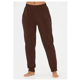 ENDURANCE ATHLECIA Sweathose ATHLECIA "Jillnana", Damen, Gr. 34, EURO-Gr&ouml;&szlig;en, rot (bordeaux), 51% Polyester, 44% Modal, 5% Elasthan, unifarben, lang, Hosen Sweathose, mit recyceltem Polyester