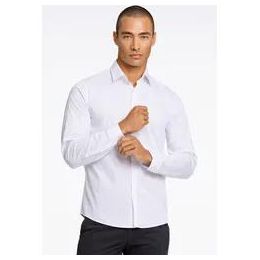 Businesshemd LINDBERGH "Business-Casual-Hemd Slim Fit", Herren, Gr. XXL, Normalgr&ouml;&szlig;en, wei&szlig;, Obermaterial: 76% Baumwolle, 21% Nylon, 3% Elasthan, Hemden
