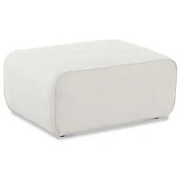 Polsterhocker Home Affaire "Noord 92/66 cm", beige (natur), B:92cm H:44cm T:66cm, 94%PER, 6% NYL, Hocker, Polsterhocker, mit Kedernaht, sch&ouml;ne Serienerg&auml;nzung