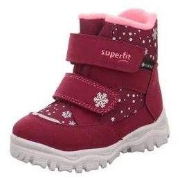 Winterboots Superfit "HUSKY1, WMS: mittel", M&auml;dchen, Gr. 22, rot (dunkelrot, rosa schneeflocken), Textil, Schuhe Winterboots, Snowboots mit wasserdichtem GORE TEX, Gr&ouml;&szlig;enschablone zum Download