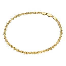 Luigi Merano Damen Armband "Kordelkette, Gold 585", 19cm, Gelbgold 585, gold, Gelbgold 585, Armb&auml;nder
