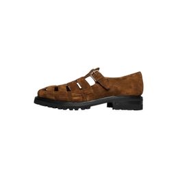 Henry Stevens Herren Sandale "Barkley FSI Freizeitschuh", Gr. 41,5, braun, Veloursleder, Schuhe, Herren-Sandalen handgefertigt, Lederschuhe Slipper