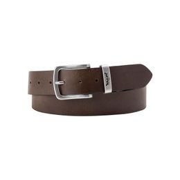 Levi's LEVI'S Damen Lederg&uuml;rtel "METAL TWO HORSE KEEPER BELT", braun, Gr. 80, unifarben, Leder, G&uuml;rtel, mit Metallschlie&szlig;e