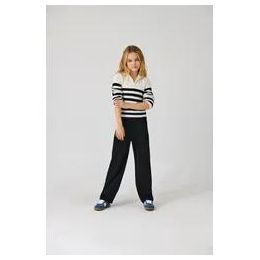 Schlupfhose KIDS Only "KOGPOPTRASH LIFE WIDE PANT PNT NOOS", M&auml;dchen, Gr. 128, N-Gr, schwarz, Web, Obermaterial: 63% Viskose, 32% Nylon, 5% Elasthan, unifarben, loose fit normal, Hosen Schlupfhose