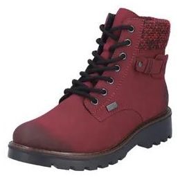 Winterstiefelette Rieker, Damen, Gr. 37, rot (bordeaux used), Nubuklederimitat, Textil, Schuhe Winterstiefelette, Winterboots mit wasserabweisender RiekerTEX-Membran
