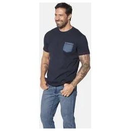T-Shirt Jan Vanderstorm "Doppelpack T-Shirt BALDEN", Herren, Gr. 4XL, wei&szlig; (wei&szlig; dunkelblau), Obermaterial: 100% Baumwolle CO., Shirts T-Shirt