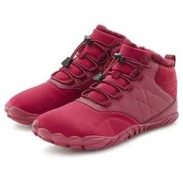 Stiefelette Vivance "Freizeitschuh, Halbschuh, Sneaker", Damen, Gr. 41, rot (beere, rot), Obermaterial: 100% Textilmaterial. Decksohle: 100% Textilmaterial. Futter: 100% Textilmaterial. Laufsohle: 100% Synthetik, unifarben, Basic, Schuhe Stiefelette, zum Reinschl&uuml;pfen mit elastischen Schn&uuml;rb&auml;ndern und Warmfutter VEGAN