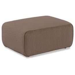 Polsterhocker Home Affaire "Noord 92/66 cm", braun, B:92cm H:44cm T:66cm, 92% PES; 8% Nylon, Hocker, Polsterhocker, mit Kedernaht, sch&ouml;ne Serienerg&auml;nzung
