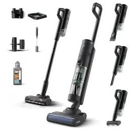 Philips Nass-Trocken-Sauger "AquaTrio Cordless 7000 Series XW7263/11", schwarz (schwarz, heldengr&uuml;n), B:25cm H:110cm T:23cm, Mehrzwecksauger, 3-in-1-Reinigungsl&ouml;sung, mit automatischem Reinigungssystem