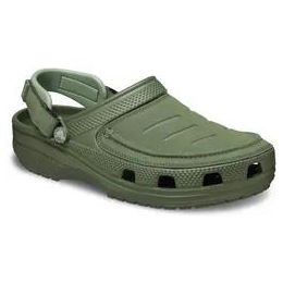 Clog Crocs "Yukon Vista II LiteRide Clog", Herren, Gr. 48, gr&uuml;n (khaki, army gr&uuml;n), CrosliteTM, Lederimitat, Schuhe Clog, Sommerschuh, Gartenschuh, Trekking, mit komfortablem Fersenriemen
