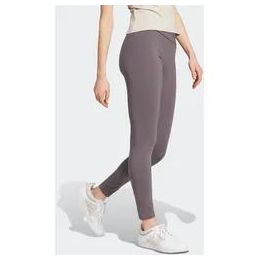 Trainingstights Adidas SPORTSWEAR "ESSENTIALS BIG LOGO COTTON LEGGINGS", Damen, Gr. XL, N-Gr, grau strata, wei&szlig;, normal, gr., Obermaterial: 90% Baumwolle, 10% Elasthan, Hosen, mit hohem Bund, aus Baumwolle und Elasthan, stretchig
