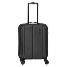 Hartschalen-Trolley Travelite "OTTO x Travelite CITY Limited Edition Reisekoffer Hartschale", Gr. B/H/T: 40cm x 55cm x 20cm 40 l, schwarz (schwarz, rot), ABS, kontrastfarbene Details, Koffer, hochwertiges Reisegep&auml;ck als limitierte Edition