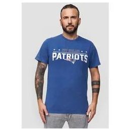 T-Shirt Recovered "NFL New England Patriots", Damen, Gr. S, blau, 100% Baumwolle, bedruckt, normal, Rundhals, Shirts T-Shirt, im zeitlosen Design