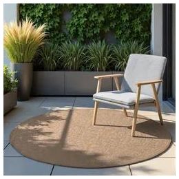 Outdoorteppich Hanse Home "Kona Wendeteppich", wei&szlig; (jute, wei&szlig;), H:5mm &Oslash;:160cm, Polypropylen, Teppiche, Outdoorteppich, In und Outdoor, Flachgewebe, wetterfest, pflegeleicht, robust