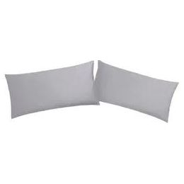 Kissenbezug OTTO HOME "Mila", hellgrau, B:40cm L:80cm, Satin, Obermaterial: 100% Baumwolle, Kissenbez&uuml;ge, Kissenbezug, Satin Qualit&auml;t, in Uni Design