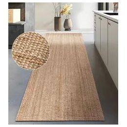 Teppich OTTO HOME "Avot Juteteppich", beige (natur gold), B:80cm H:10mm L:200cm, Jute, Teppiche, Teppich, 100% Jutefaser, L&auml;ufer, Esszimmer, Wohnzimmer, Skandi