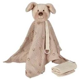 Schmusetuch Sterntaler "Tr&auml;umli-Set Hund Lucky", Baby, beige (sand), Musselin, Polyester, Schnuffelt&uuml;cher