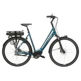 E-Bike KROSS "E-Citybike Sentio Hybrid 5.0 28 Zoll blau - Shimano Mittelmotor" Gr. 53, blau (blau, schwarz), Elektrofahrr&auml;der, 53cm, 28 Zoll (71,12cm), SHIMANO 36 V/250 W, Mittelmotor DU-E500