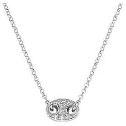 Collier Smart Jewel "Mittelteil mit Zirkonia, Silber 925", silber, Halsketten, Damen, 43cm, Silber 925 (Sterlingsilber), Collier