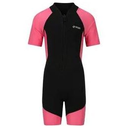 Sportanzug ZIGZAG "Neoprene", Jungen, Gr. 116, schwarz (schwarz, pink), 100% Polyester, mehrfarbig, Sportanz&uuml;ge, im kurz&auml;rmligen Design aus Neopren