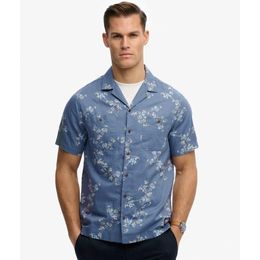 Superdry Herren Bedrucktes Kurzarm-strandhemd Blue - Gr&ouml;&szlig;e: S 1041009000236KAI001