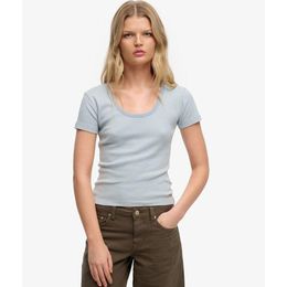 Superdry Damen Athletic Essentials Gestreiftes Kurzarm-top Blue - Gr&ouml;&szlig;e: 44 2102422000199K9L025