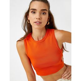 KOTON Stricktop Damen Gr&ouml;&szlig;e L orange