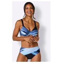 B&uuml;gel-Bikini feel good, Damen, Gr. 42, Cup B, blau (schwarz, jeansblau), Elasthan, Polyamid, Bikini-Sets B&uuml;gel-Bikini