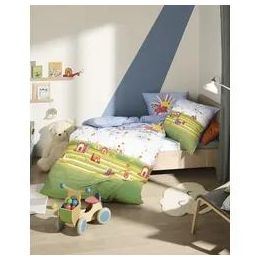Kinderbettw&auml;sche Kaeppel "Regenbogenrennschnecken", bunt, B/L: 135cm x 200cm, 1 Stk., 1 Stk., Renforc&eacute;, B/L: 80cm x 80cm, 2 Stk., Renforc&eacute;, Obermaterial: 100% Baumwolle, Bettw&auml;sche, Mit Schnecken