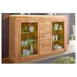 Highboard VOGL M&Ouml;BELFABRIK, beige (kernbuche teilmassiv), B:182cm H:114,5cm T:40cm, Sideboards, Highboard, Breite 182 cm
