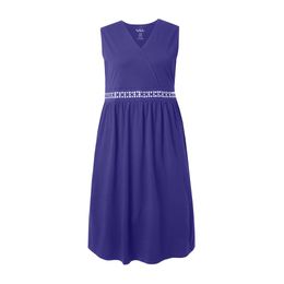 Ulla Popken Kleid Damen Gr&ouml;&szlig;e 50/52 lila / silber Winterkleid