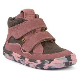 Barfu&szlig;schuh froddo "BAREFOOT TEX FUN AUTUMN", Kinder, Gr. 32, rosa (rose, grau), Textil, Veloursleder, Schuhe Barfu&szlig;schuh, Boots, Sneaker, Trekkingschuh mit TEX-Membrane