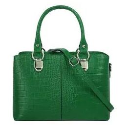 Umh&auml;ngetasche CLUTY, Damen, Gr. B/H/T: 24cm x 16cm x 7cm onesize, gr&uuml;n, Leder, Taschen Umh&auml;ngetasche, echt Leder, Made in Italy