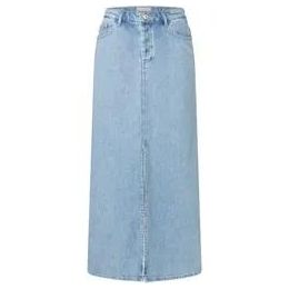 Maxirock MAC "MAXI SKIRT", Damen, Gr. XL (42), clean light blau wash, Denim/Jeans, Obermaterial: 99% Baumwolle, 1% Elasthan, unifarben, regular fit kn&ouml;chelfrei, R&ouml;cke Maxirock, im Five-Pocket Style