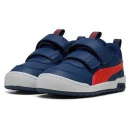 Sneaker Puma "MULTIFLEX 2 SL V INF", M&auml;dchen, Gr. 26, blau (persian blau, fierce rot), Synthetik, Schuhe Sneaker, mit kinderfreundlichem Klettverschluss, weiches Textil-Innenmaterial