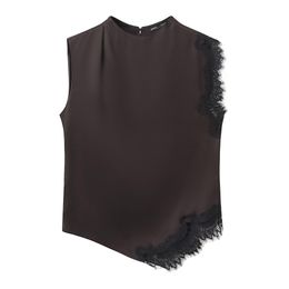 Mango Top Damen Gr&ouml;&szlig;e L dunkelbraun
