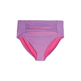 Swim By Zizzi Bikinihose 'Svary' Damen Gr&ouml;&szlig;e 6XL lila / pink / wei&szlig;