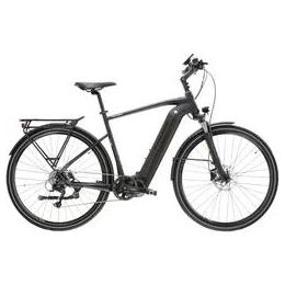 E-Bike KROSS "E-Trekkingrad Trans Hybrid 4.0 28 Zoll schwarz - Shimano Mittelmotor" Gr. 58, schwarz (schwarz, schwarz), Elektrofahrr&auml;der, Herren, 58cm, 28 Zoll (71,12cm), SHIMANO 36 V/250 W DU-E6110, Mittelmotor