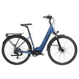 E-Bike KROSS "E-Trekkingrad Trans Hybrid LS 3.0 28 Zoll blau - Shimano Mittelmotor" Gr. 56, blau (blau, schwarz), Elektrofahrr&auml;der, 56cm, 28 Zoll (71,12cm), SHIMANO 36 V/250 W, Mittelmotor DU-E500