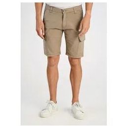 Cargoshorts LINDBERGH "Cargo-Shorts Relaxed Fit", Damen, Gr. L, beige (sand), Obermaterial: 98% Baumwolle, 2% Elasthan, unifarben, relaxed fit, Hosen