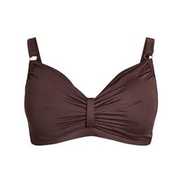 Swim By Zizzi Bikinitop 'Basic' Damen Gr&ouml;&szlig;e 125 dunkelbraun
