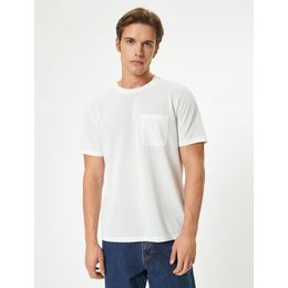 KOTON T-Shirt Herren Gr&ouml;&szlig;e S wei&szlig;