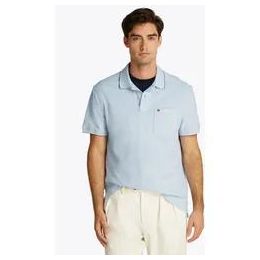 Poloshirt Tommy Hilfiger "POCKET CLASSIC FIT POLO", Herren, Gr. M, blau (breezy blau), Jersey, Obermaterial: 100% Baumwolle, B&uuml;ndchen, Shirts