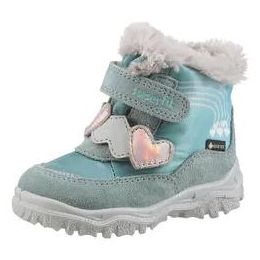 Winterboots Superfit "HUSKY WMS: Weit", M&auml;dchen, Gr. 26, mintgr&uuml;n, grau, Polyester, Veloursleder, Schuhe Winterboots, Klettstiefel mit wasserdichtem GORE TEX, Gr&ouml;&szlig;enschablone zum Download