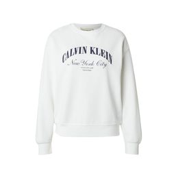 Calvin Klein Jeans Sweatshirt 'Varsity' Damen Gr&ouml;&szlig;e XL nachtblau / wei&szlig;